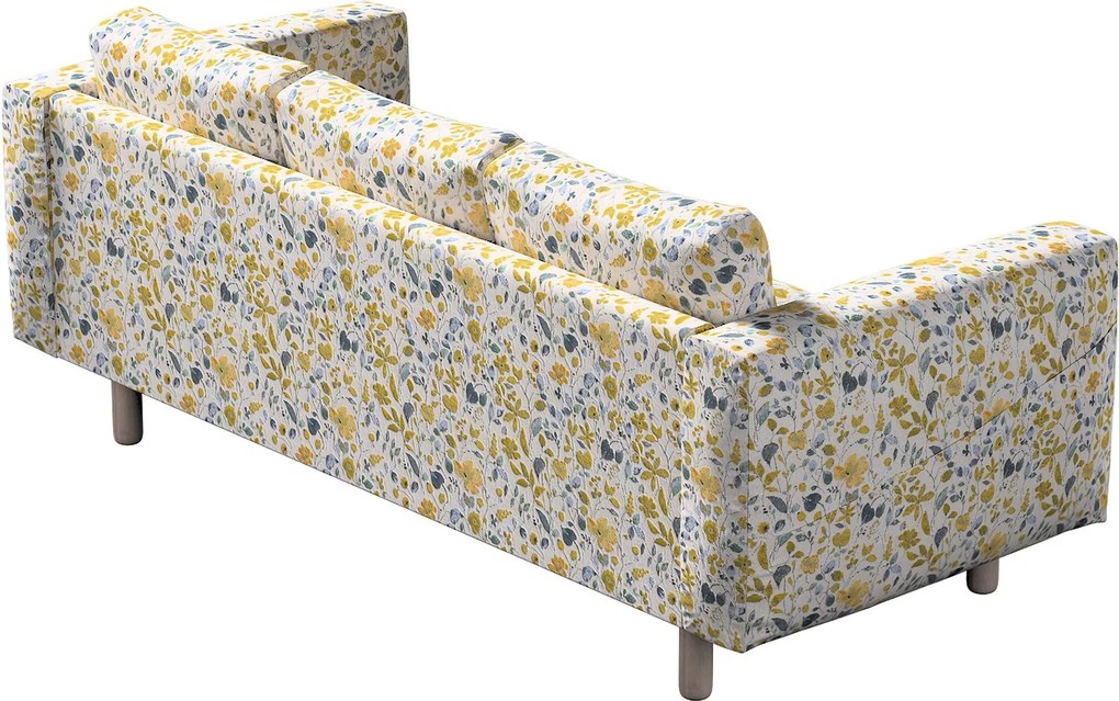 Potah na pohovku IKEA Norsborg 3-místná barva žlutá látka pletený vzor, vzorované