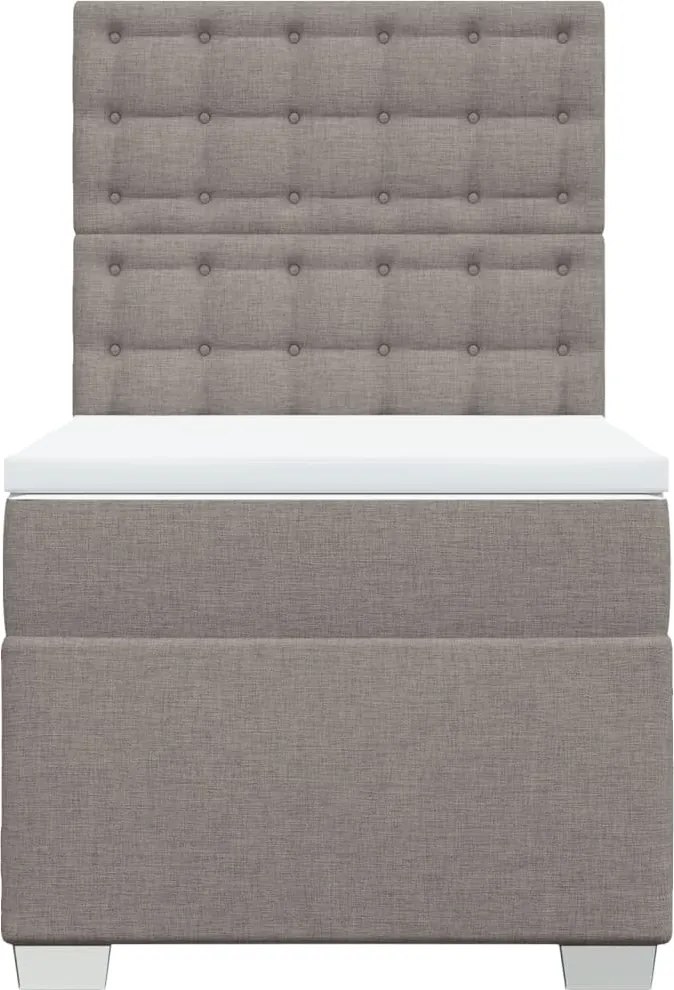 Box spring postel s matrací taupe 100 x 200 cm textil 3290417