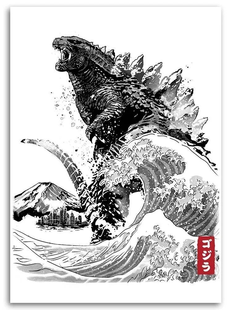 Gario Obraz na plátně Godzilla, film - Dr.Monekers Rozměry: 40 x 60 cm