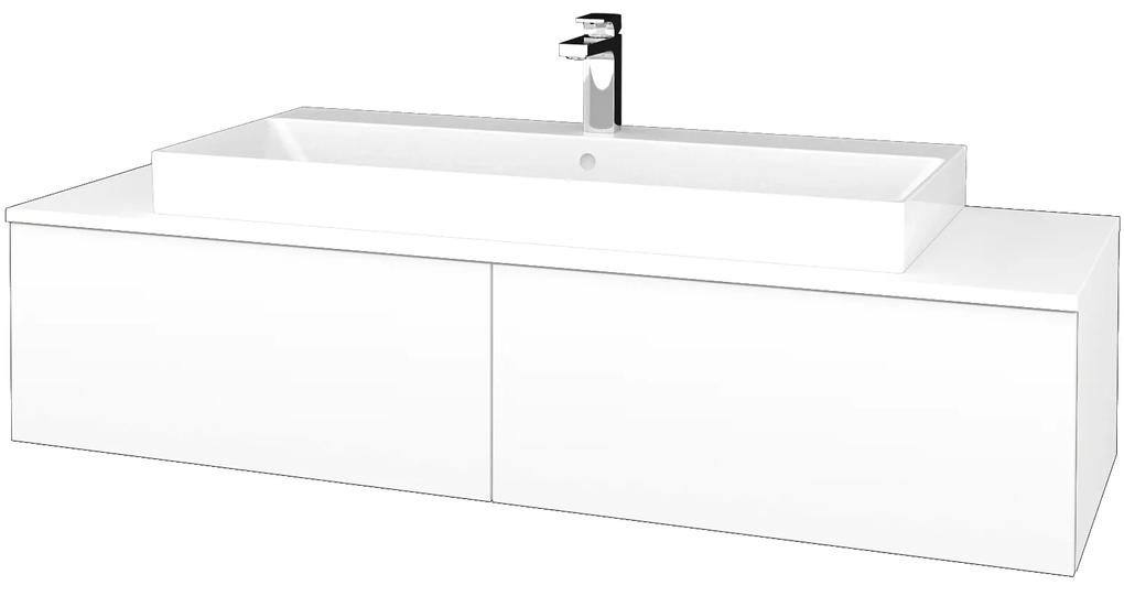 Dřevojas Koupelnová skříňka MODULE SZZ12 140 Varianta: N01 Bílá lesk / IND Individual
