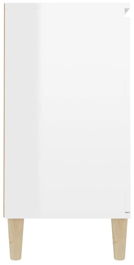 Příborník Helston - 103,5x35x70 cm | bílý s vysokým leskem