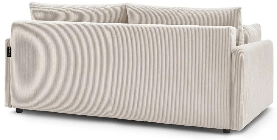 Béžová manšestrová rozkládací/s úložným prostorem pohovka 211 cm Marcel - II. jakost – Bobochic Paris