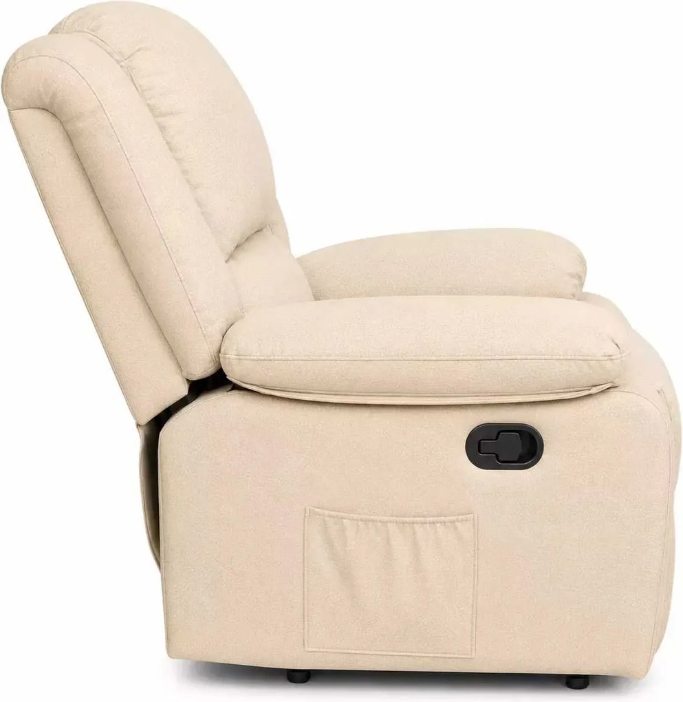 LuxuryForm DESIGN Televizní křeslo VELORA s polohováním - béžové