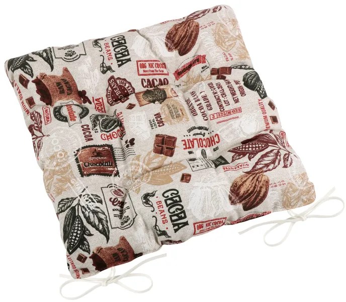 Bellatex Sedák EMA prošívaný 40x40 cm Kakao béžová, hnědá