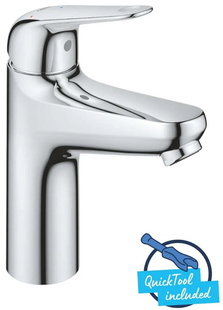 Grohe Swift - Umyvadlová baterie s výpustí Push-Open, studený start, chrom 24329001