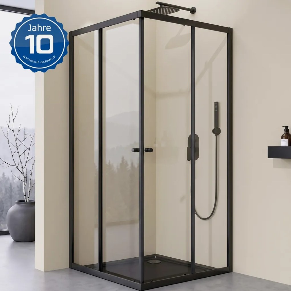 design černý sprchový kout RAVENA 16B 70-140cm