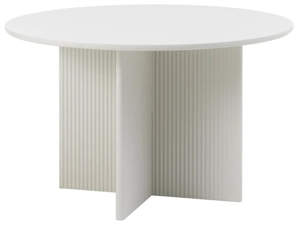 Světle šedý kulatý jídelní stůl ø 110 cm Palma – Unique Furniture