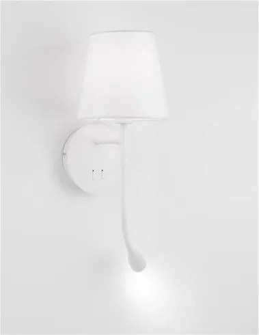 Nástěnné svítidlo NOVA LUCE NIA E27 + LED na čtení 3000K 9182371 bez žárovky