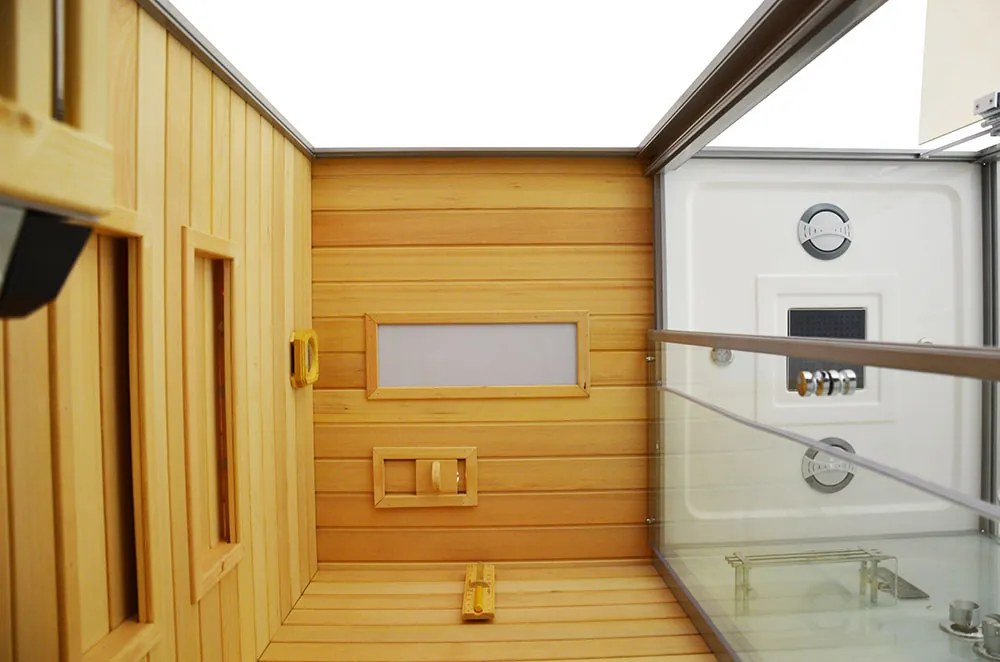 M-SPA - Ľavá suchá sauna, parná miestnosť a sprchová kabína TRIO 180 x 110 x 223 cm