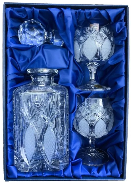 Onte Crystal Bohemia Crystal ručně broušený set na rum, brandy a koňak Exclusive 1+2