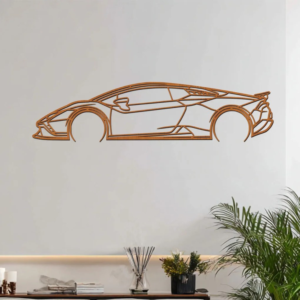 dřevo života Dřevěný obraz Lamborghini Huracan Zvolte rozměr (cm): 95x24, Zvolte barvu dekoru: Buk