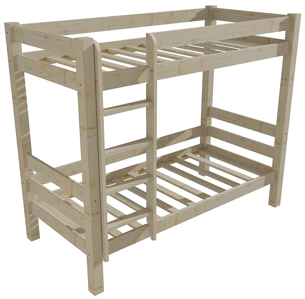 Vomaks Patrová postel 8X8 03B Rozměr: 90 x 200 cm, Barva: surové dřevo