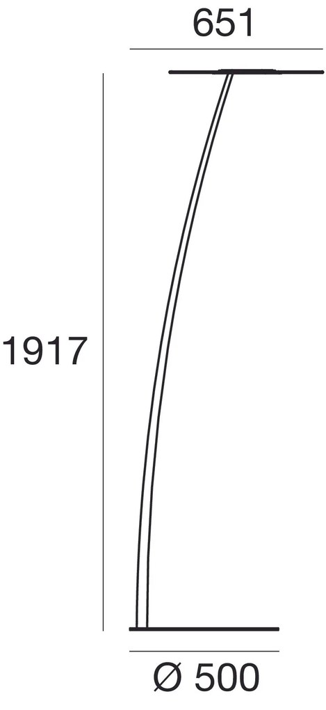 Linea Light 9315 Antigua_FL, bílá stojací lampa 39W LED 3000K, výška 192cm