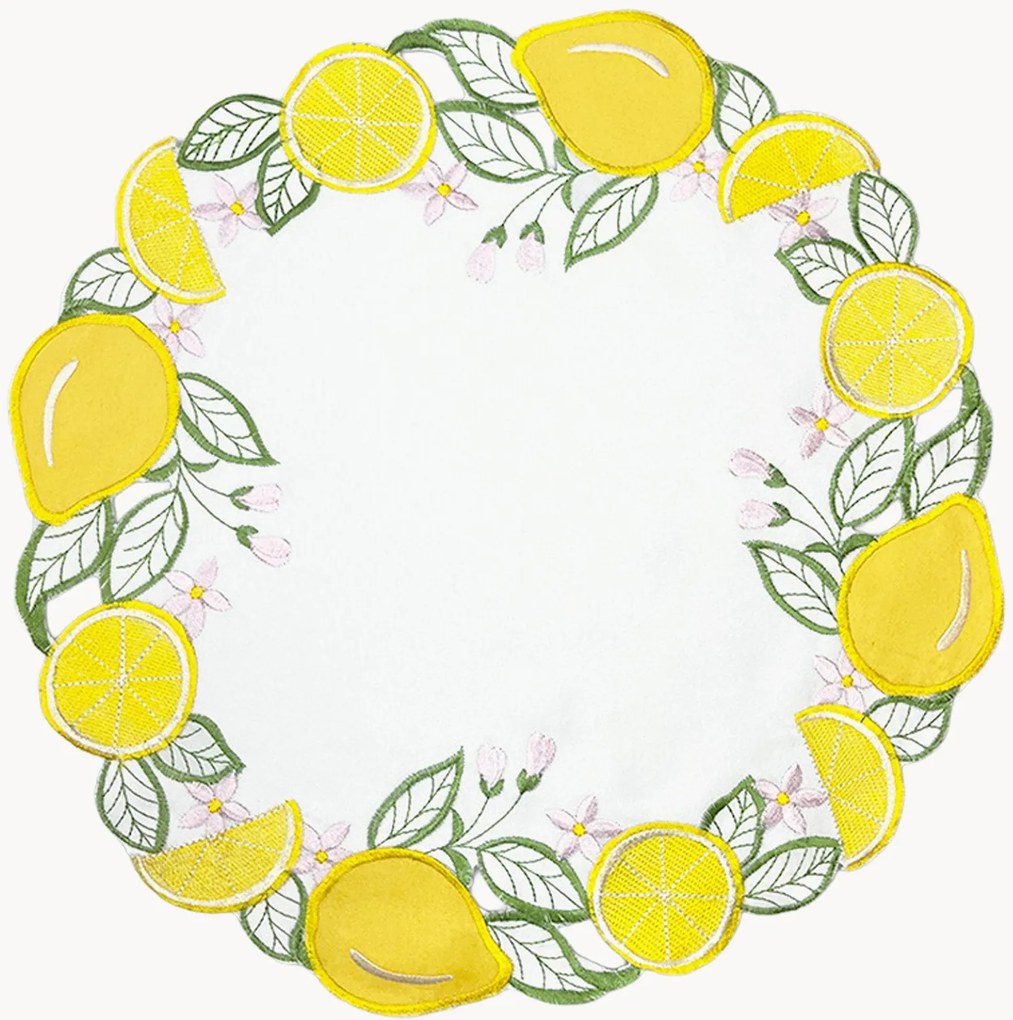 Sada kulatých prostírání Citron, 6 dílů