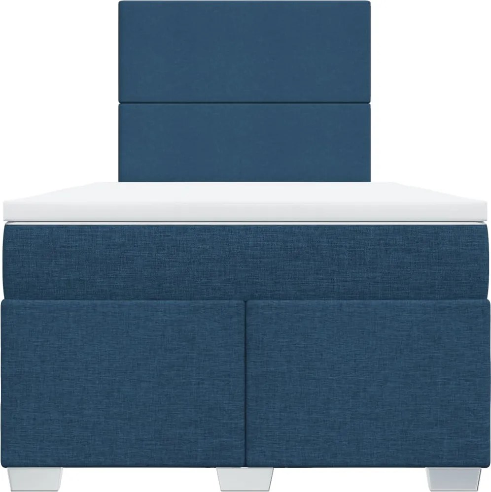 Box spring postel s matrací modrá 120x200 cm textil 3290454
