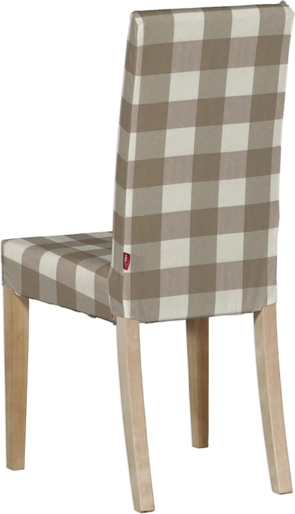 Potah na židli IKEA Harry, krátký barva béžová látka vzorované