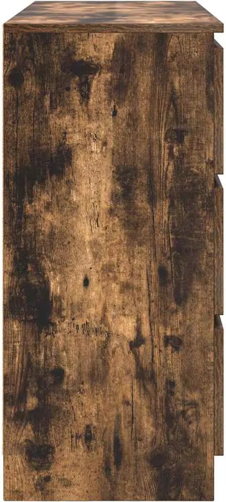 Příborník kouřový dub 100x35x76 cm kompozitní dřevo 3328502