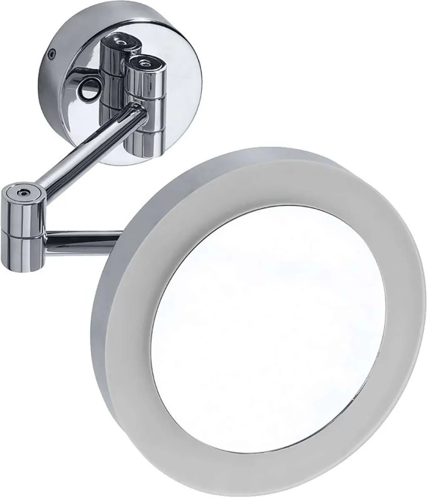 Sapho X-Round - Kosmetické nástěnné zrcátko s LED osvětlením, chrom XR016