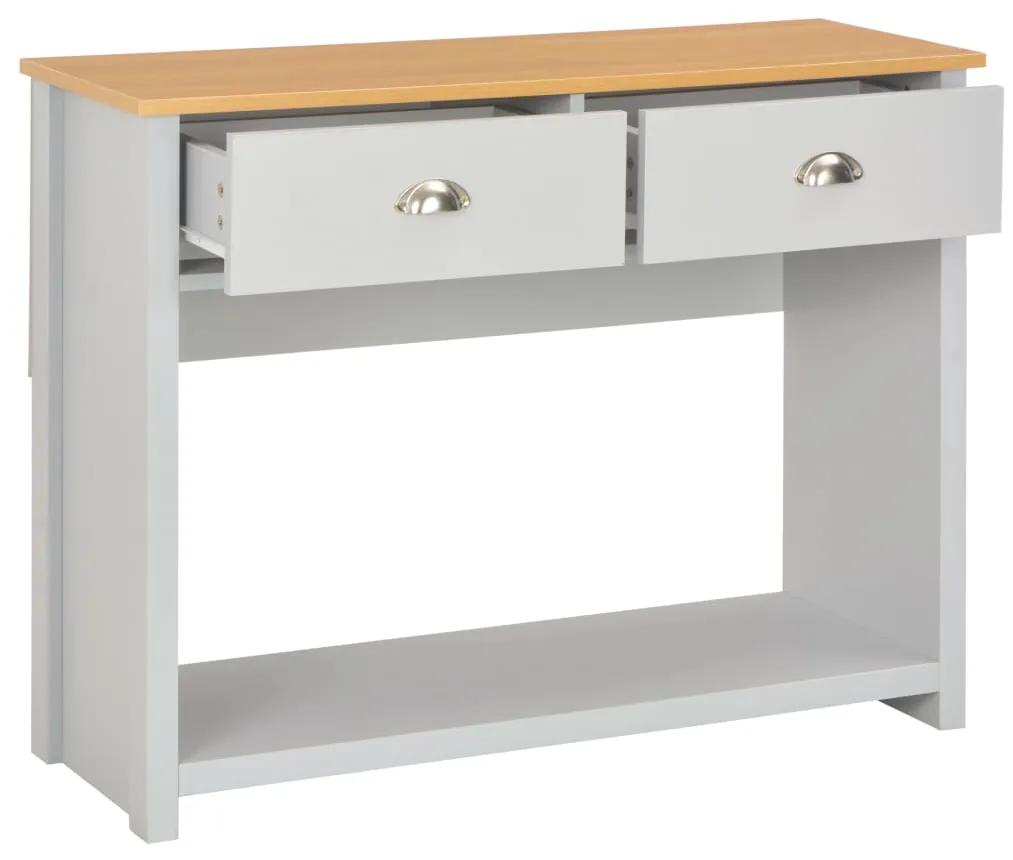 vidaXL Konzolový stolek šedý 97 x 35 x 76 cm