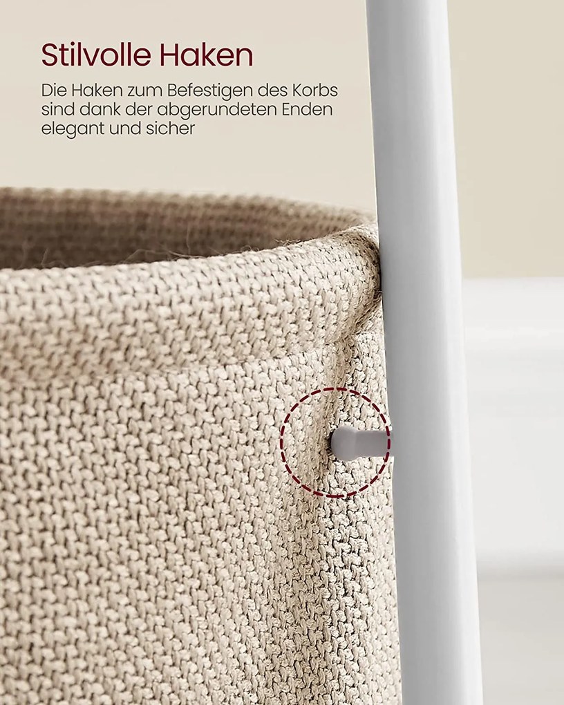 Kulatý stůl, malý konferenční stolek, 45⌀x50 cm bílý-bežový