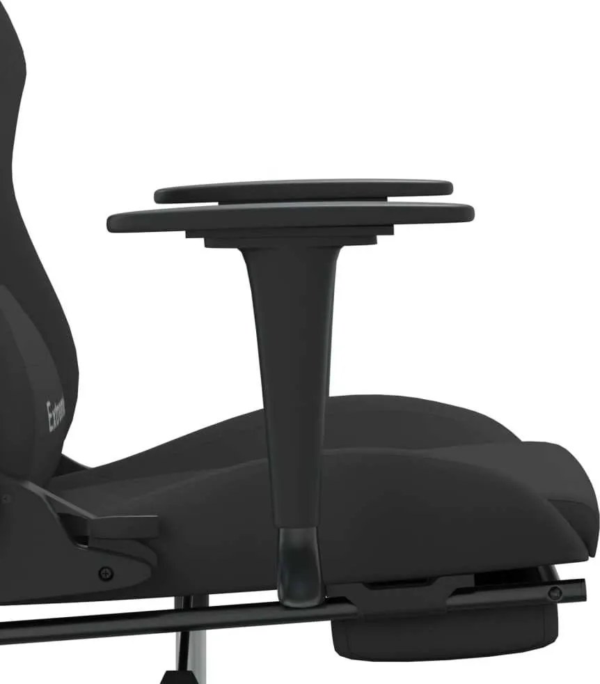 vidaXL Herní židle s podnožkou textil [3143725] Barva: Černá a maskáčová
