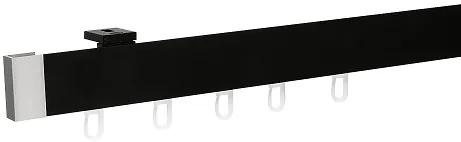 CARDINAL jednoduchá kolejnicová stropní garnýž Modern černá 160cm