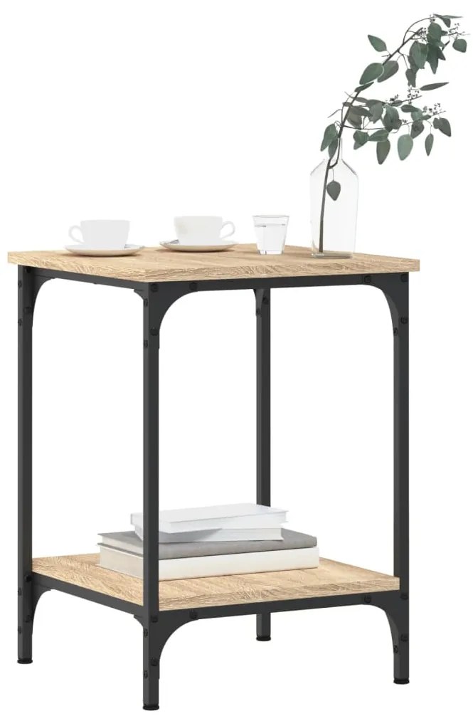 Konferenční stolek dub sonoma 40 x 40 x 55 cm kompozitní dřevo - Default Title