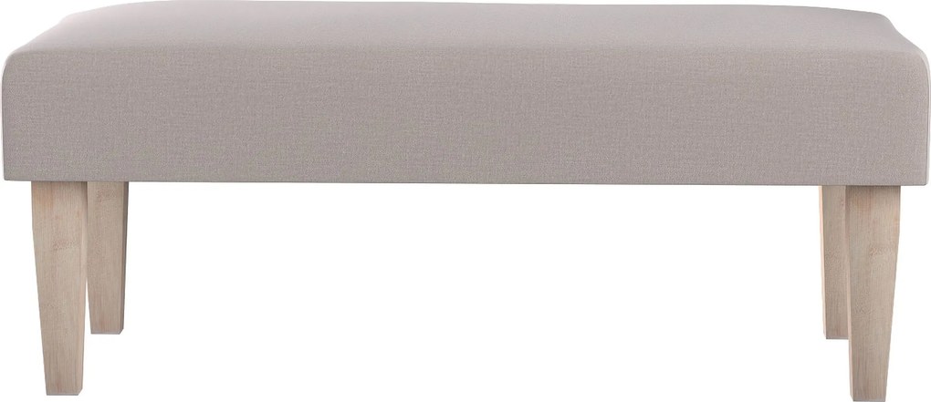 Dlouhá lavička 100x40cm barva béžová látka sametová