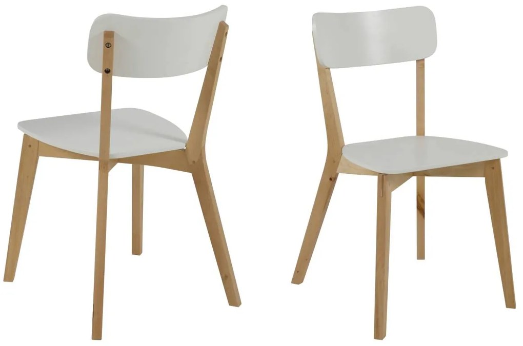 Designová jídelna židle Niecy bílá bříza