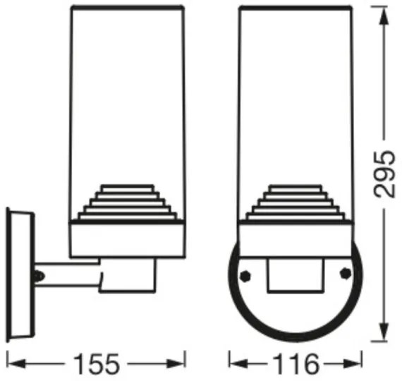 Ledvance - Venkovní nástěnné svítidlo AMBER 1xE27/20W/230V IP44
