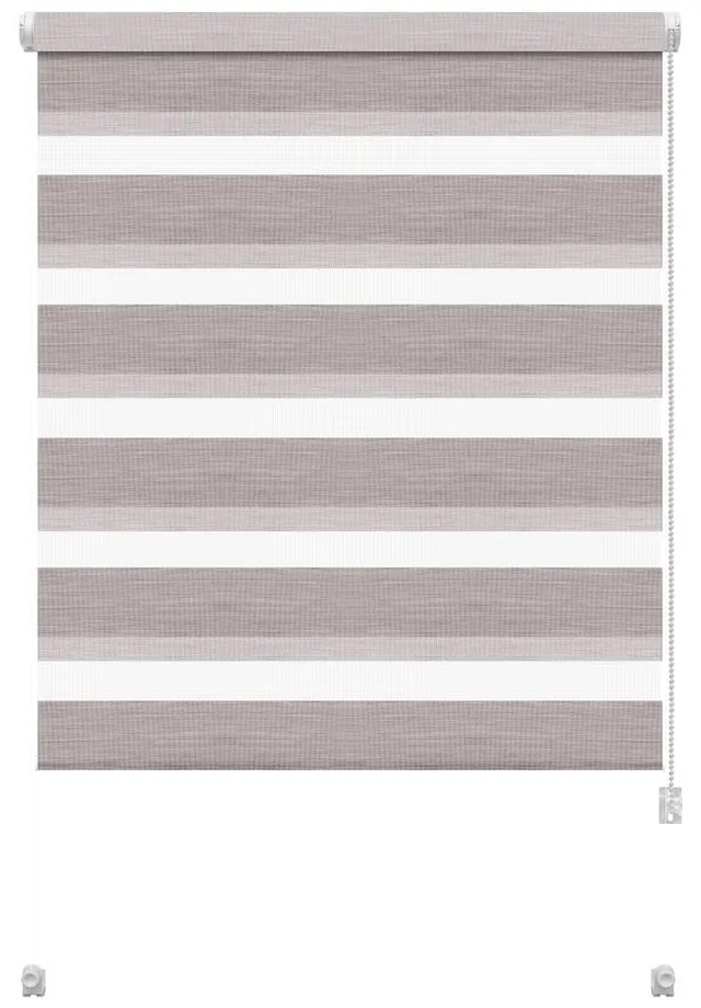 Taupe roleta den a noc 80x150 cm Zebra Silvalin – Gardinia