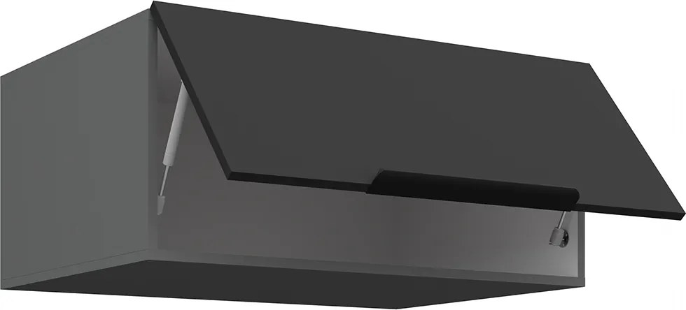 ARIA ab | horní skříňka 80 NAGU-36 1F výklopná | 80 cm | HLUBOKÁ | ANTI FINGERPRINT povrch | antracit/černá