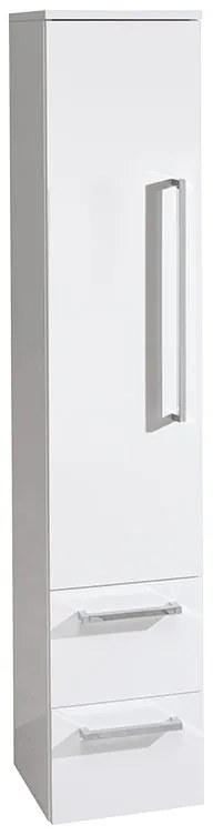 Mereo Mereo, Bino, koupelnová skříňka vysoká 163 cm, levé otevírání, bílá, bílá/dub, CN667