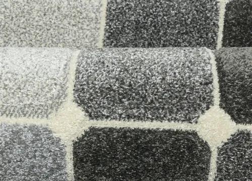 Koberce Breno Kusový koberec PORTLAND 172/RT4K, Šedá, Vícebarevné, 67 x 120 cm