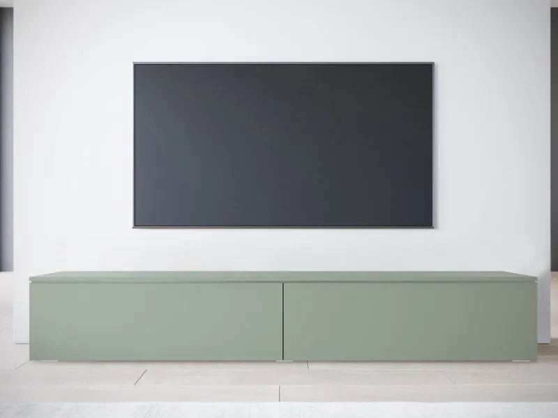 TV stolek Dlone 180, Barva: mlhavě zelená, Osvětlení: bez osvětlení