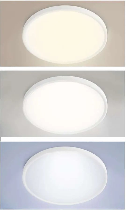 LED stropní světlo s dálkovým ovládáním Estela Low UGR - průměr 60 cm, bílá