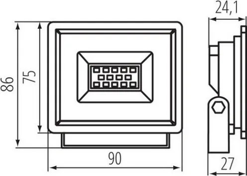 LED reflektor Kanlux Miledo GRUN NV LED-10-B 10W neutrální bílá 31390
