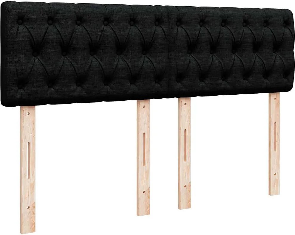 Box spring postel s matrací černá 160x200 cm textil 3288248