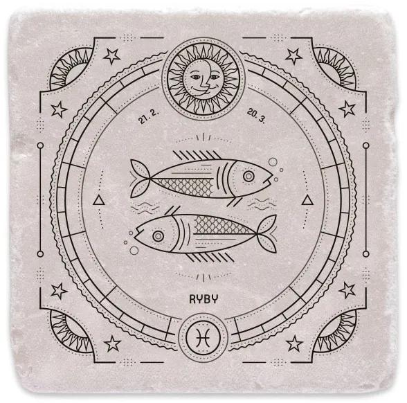 Ryby - znamení zvěrokruhu - mramorový tácek | BIANO