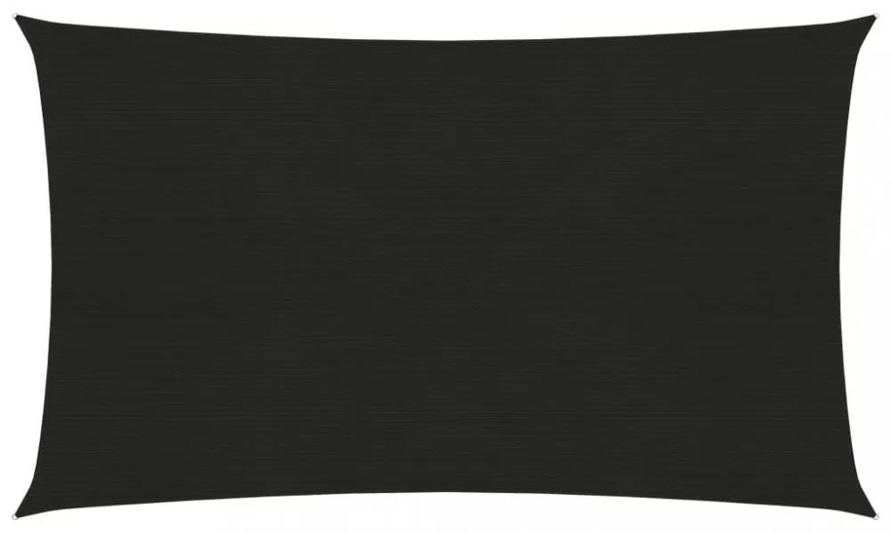 Stínící plachta obdélníková HDPE 2,5 x 5 m Dekorhome Černá