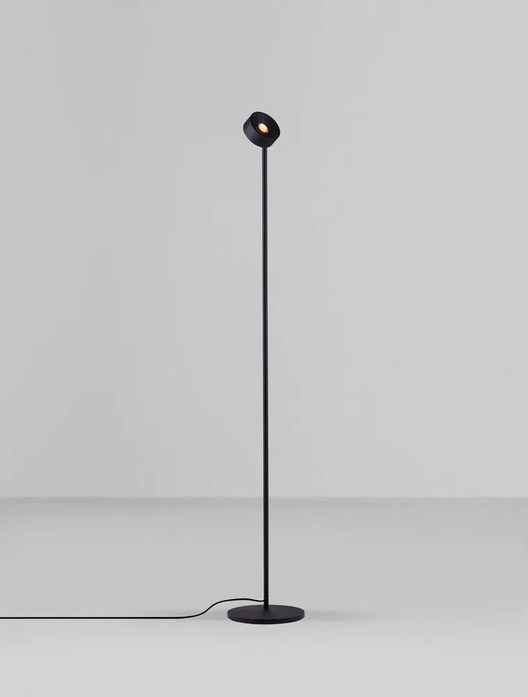Matně černá kovová LED stojací lampa s ohybatelnou konstrukcí/stmívatelná (výška 121 cm) Irida – Nova Luce