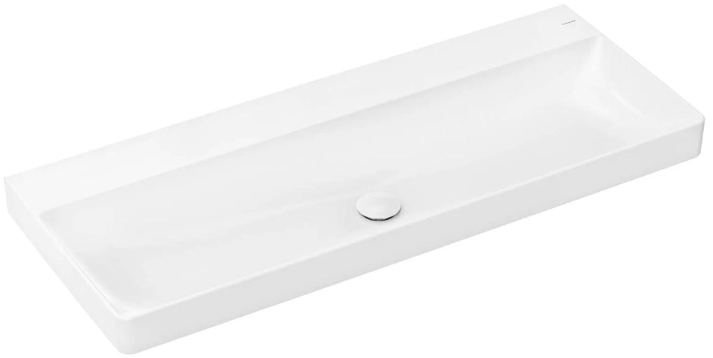 Hansgrohe Xelu Q - Umyvadlo 120x48 cm, bez přepadu, bez otvoru pro baterii, SmartClean, bílá 61045450