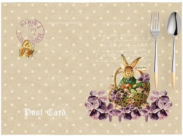 Sada 2 prostírání Apolena Easter Post Card, 33 x 45 cm
