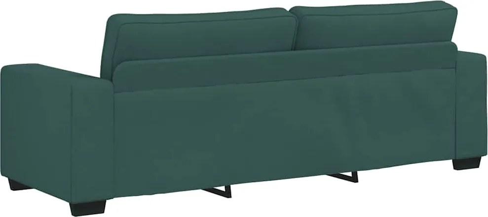 2dílná sedací souprava s poduškami tmavě zelená textil 3324736