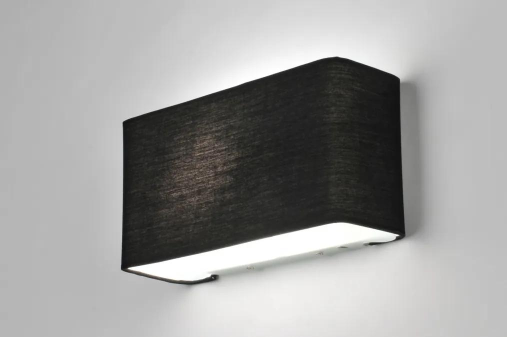Nástěnné designové černé svítidlo Merenque