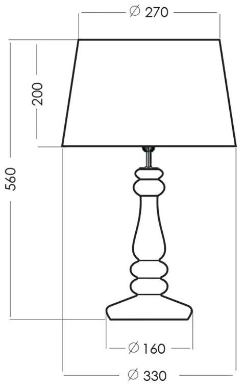 4concepts Designová stolní lampa PETIT TRIANON TRANSPARENT COPPER Barva: Černo-bílá