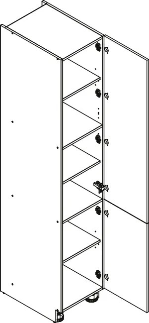 ALFASHOP ZOYA D40SL P/L vysoký dub