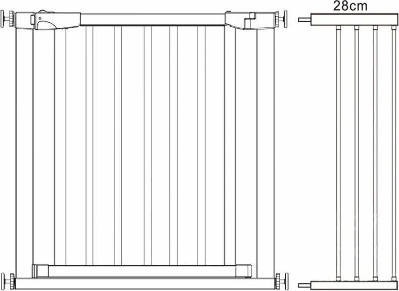 Bezpečnostní zábrana 75-110 cm SPRINGOS BABYLOCK hnědá/černá