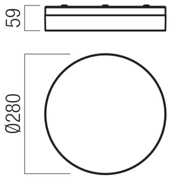 Redo 01-3728 - LED Stropní svítidlo FRISBI LED/18W/230V 3000/4000K IP44 chrom
