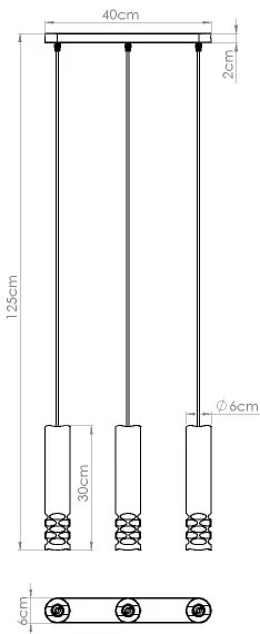 Sollux SL.1693 - Lustr na lanku LIRO 3xGU10/10W/230V bílá